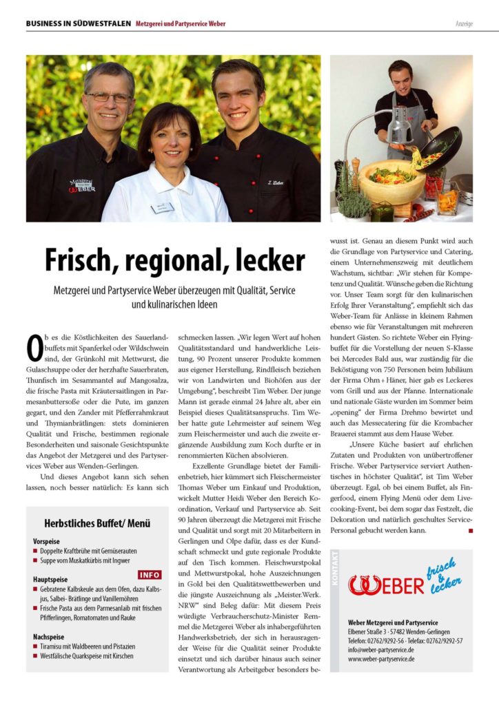 Über uns – Weber Partyservice